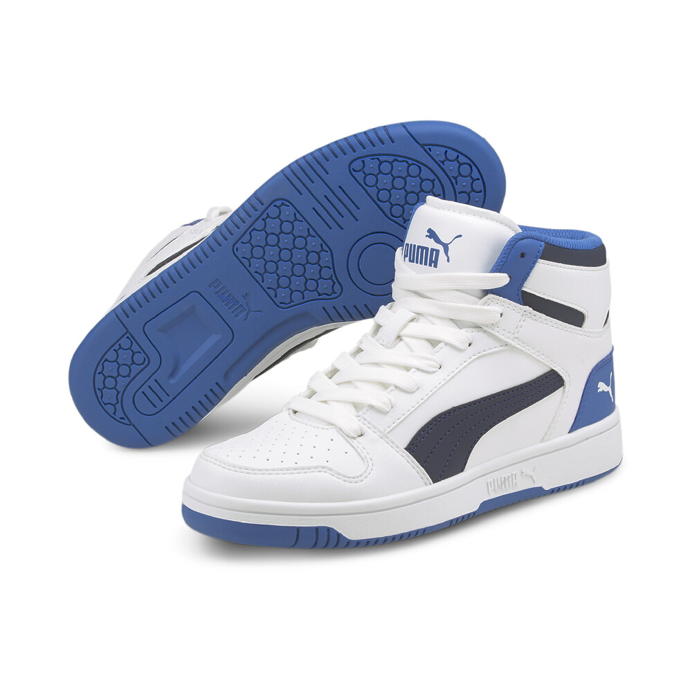 PUMA Rebound LayUp Mid Youth Sneakers | White - PUMA