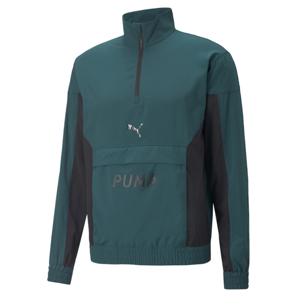 PUMA Fit Woven Half-Zip Men's Training Jacket | Green - PUMA