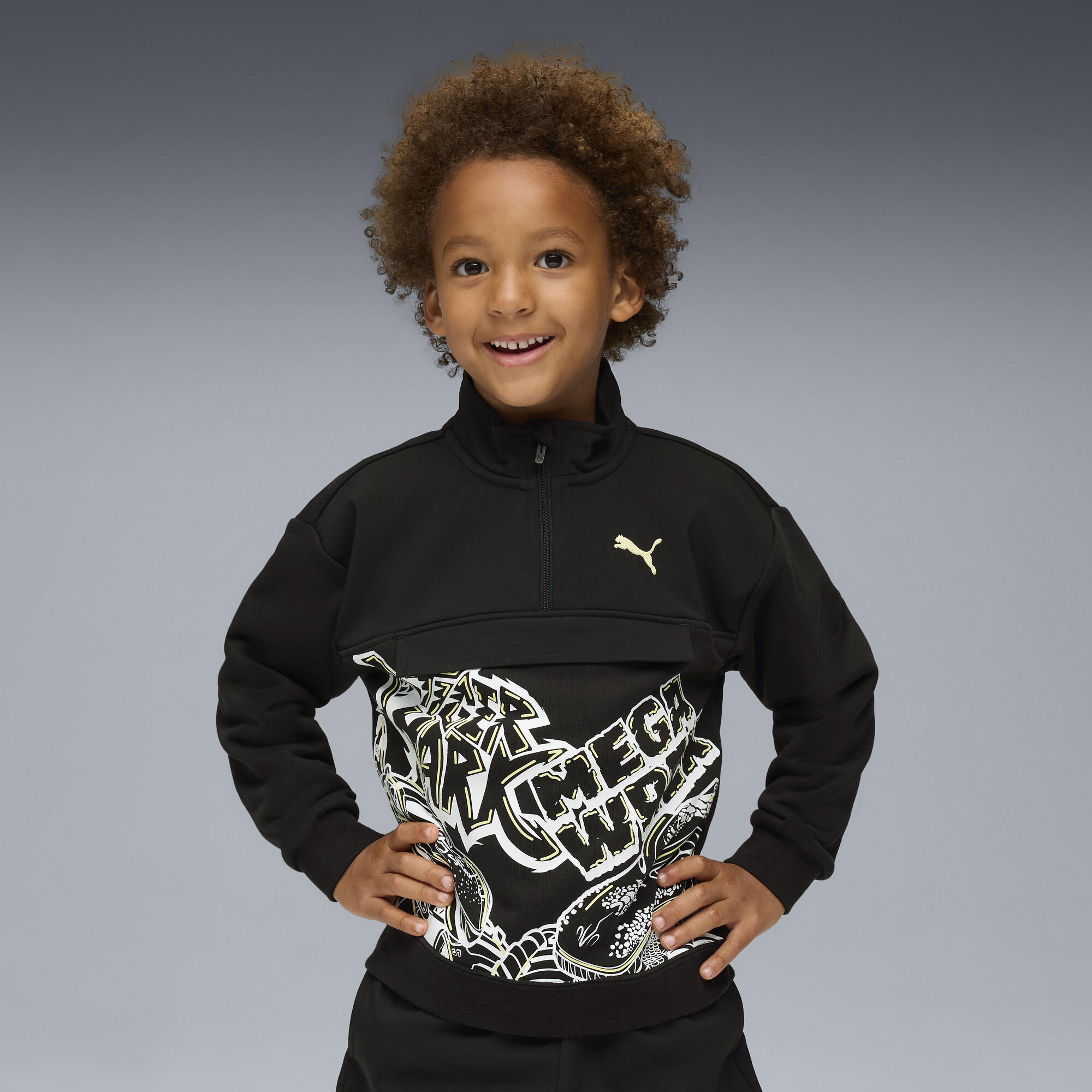 PUMA x HOT WHEELS™ MONSTER TRUCKS Half-Zip Crew Kids | Age 4-8 Years | PUMA