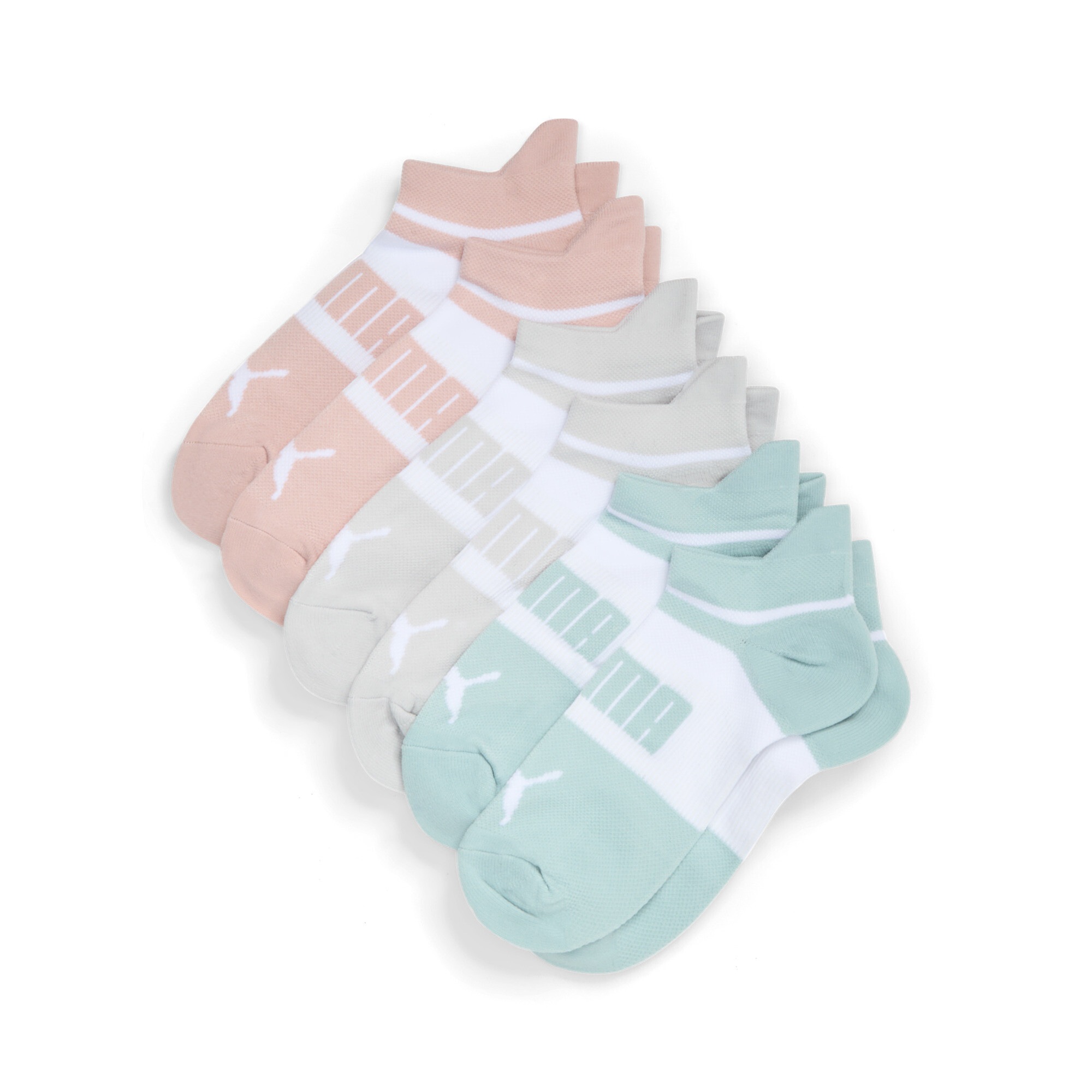 Puma Women's Extended Terry Low-cut Socks (6 Pairs) In Assorted Colours ...